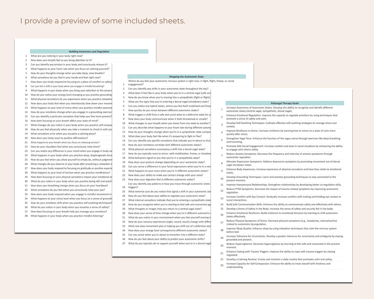 Polyvagal Therapy Interventions Questions Informed Counseling Approach ...