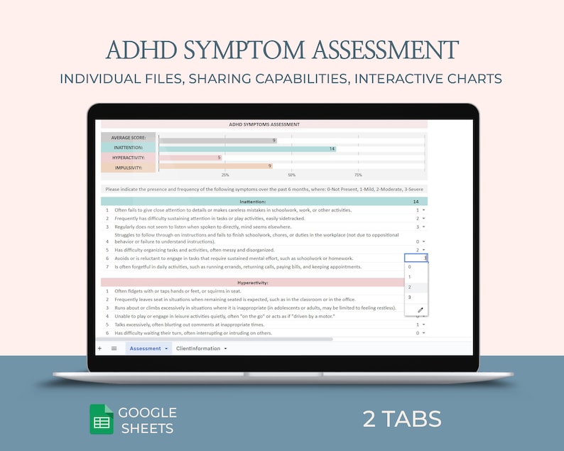 ADHD Assessment Attention Deficit Test Adult ADHD Screening Evaluation ...