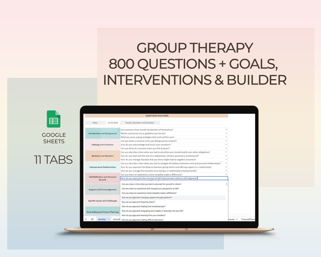 Group Therapy Questions Interventions Guide Group Process Screening ...