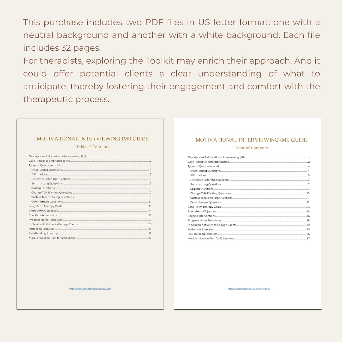 MI Therapy Guide, MI Exercises, Motivational Interviewing, Goals ...