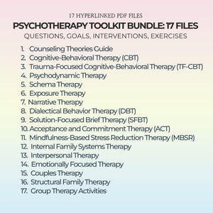 Psychotherapy, Therapy Tools Bundle, Therapy Guides, Therapy Questions ...