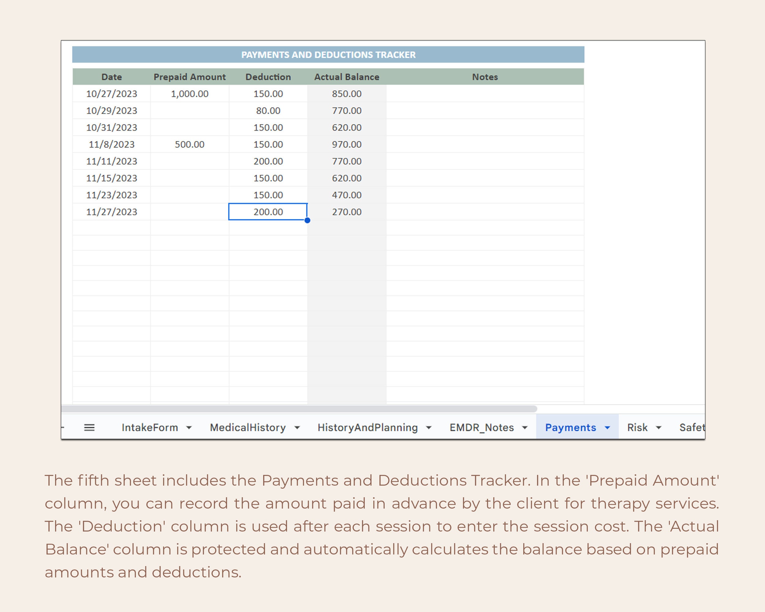 EMDR Session Notes Template, Therapy Planner Spreadsheet, EMDR Therapy ...