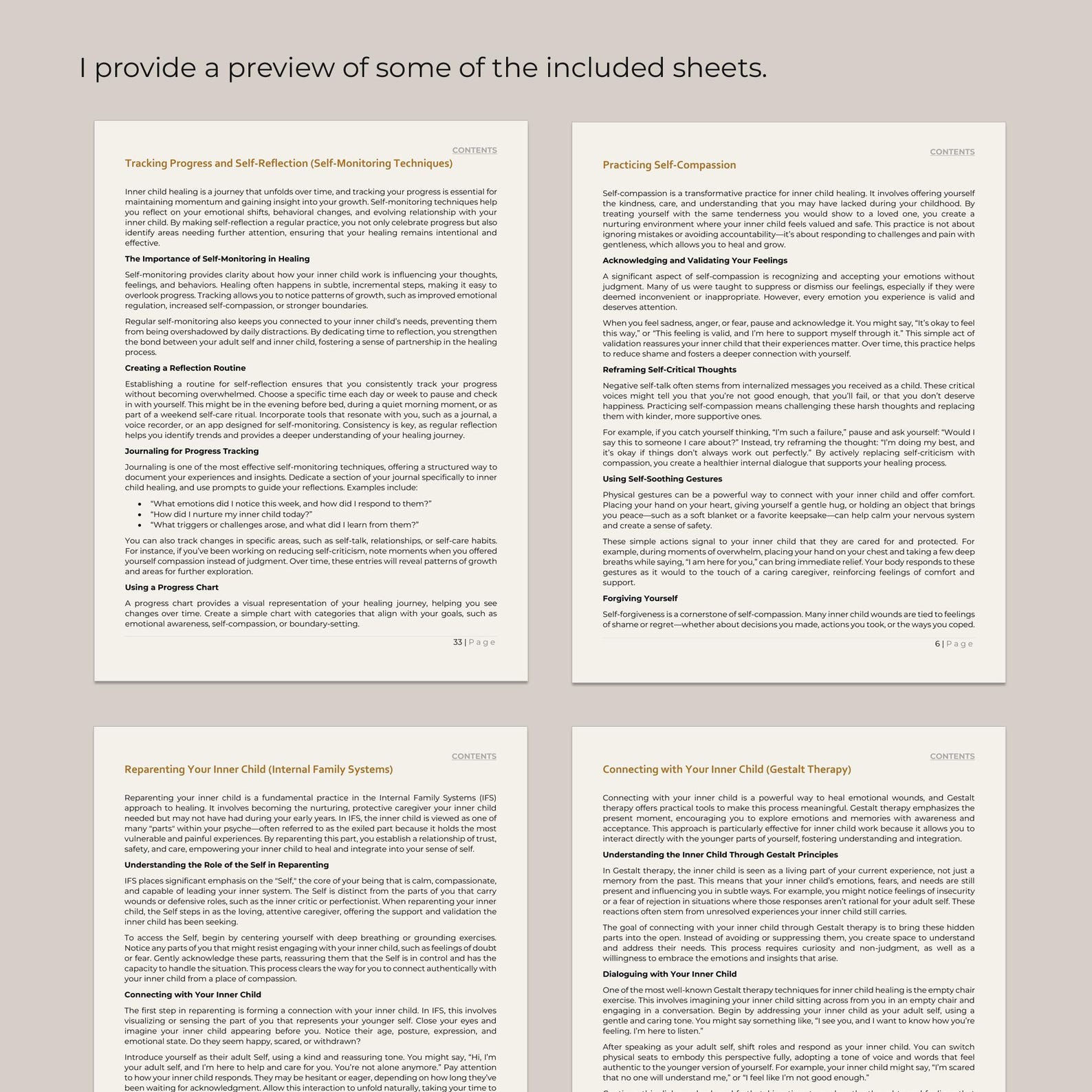 Inner Child Healing Exercises Childhood Trauma Recovery Worksheets ...