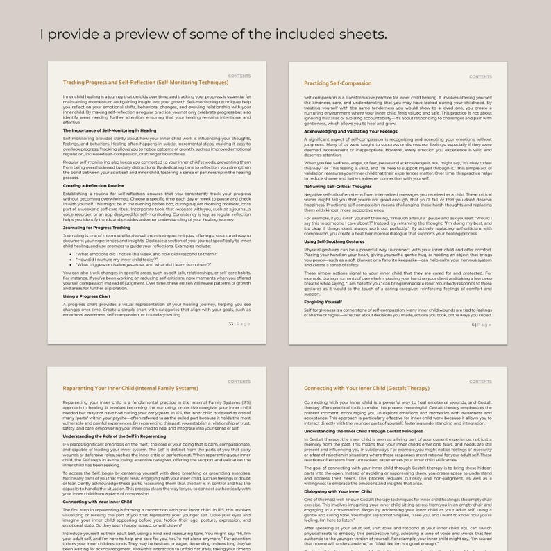 Inner Child Healing Exercises Childhood Trauma Recovery Worksheets ...