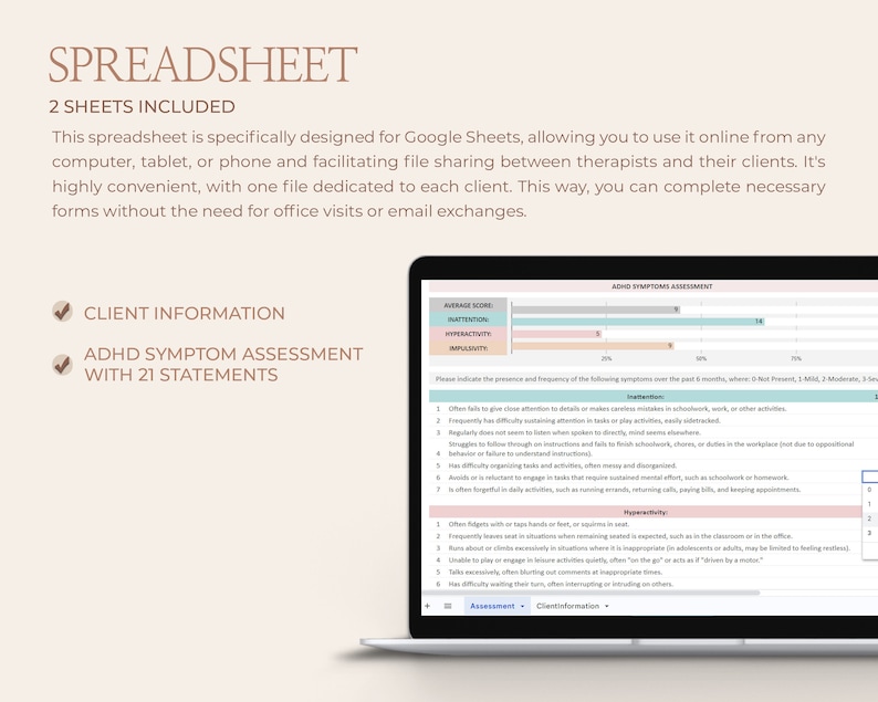 ADHD Assessment Attention Deficit Test Adult ADHD Screening Evaluation ...