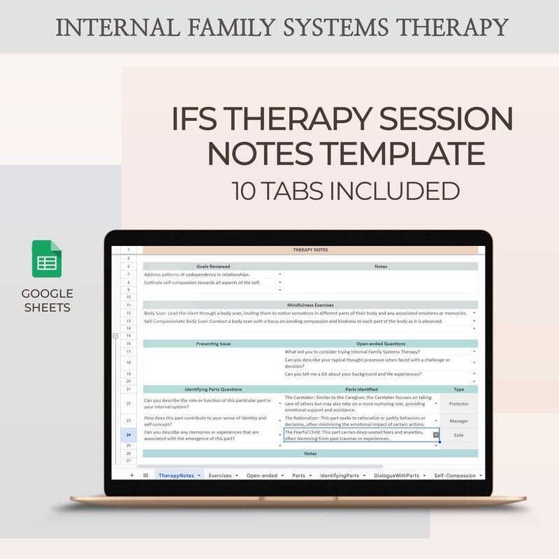 Family Therapy Notes Template - Etsy