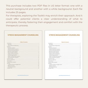 Stress Management Counseling Toolkit High Cortisol PTSD Treatment ...