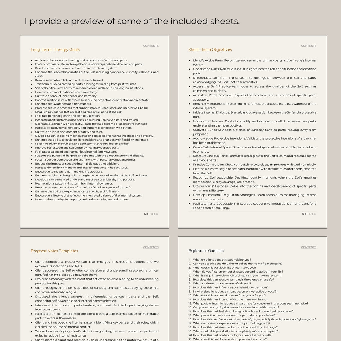IFS Therapy Questions, Internal Family Systems Psychotherapy Guide, IFS ...
