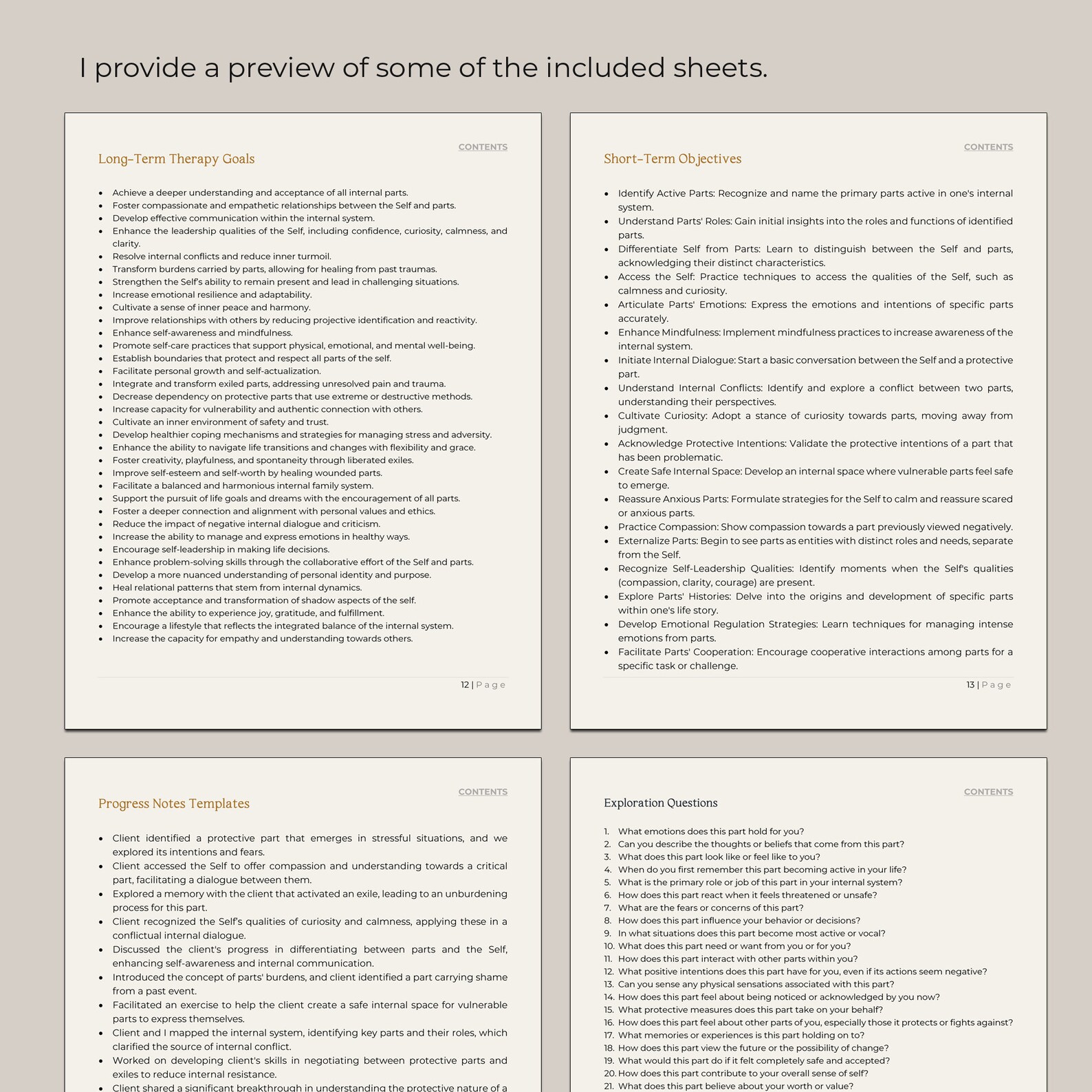 IFS Therapy Questions, Internal Family Systems Psychotherapy Guide, IFS ...