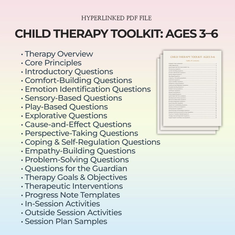 Child Therapy Toolkit for Early Emotional Skills Development Preschool ...