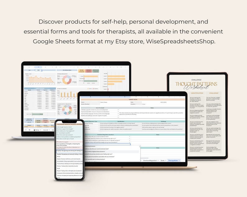 CBT Clinical Phrases Progress Notes Builder Therapy Tool Therapist ...