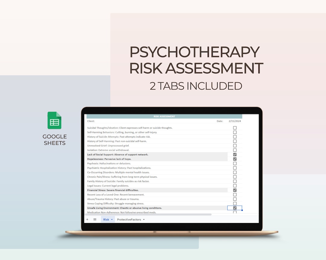 Risk Assessment Evaluation, Psychotherapy Risk Assessment ...