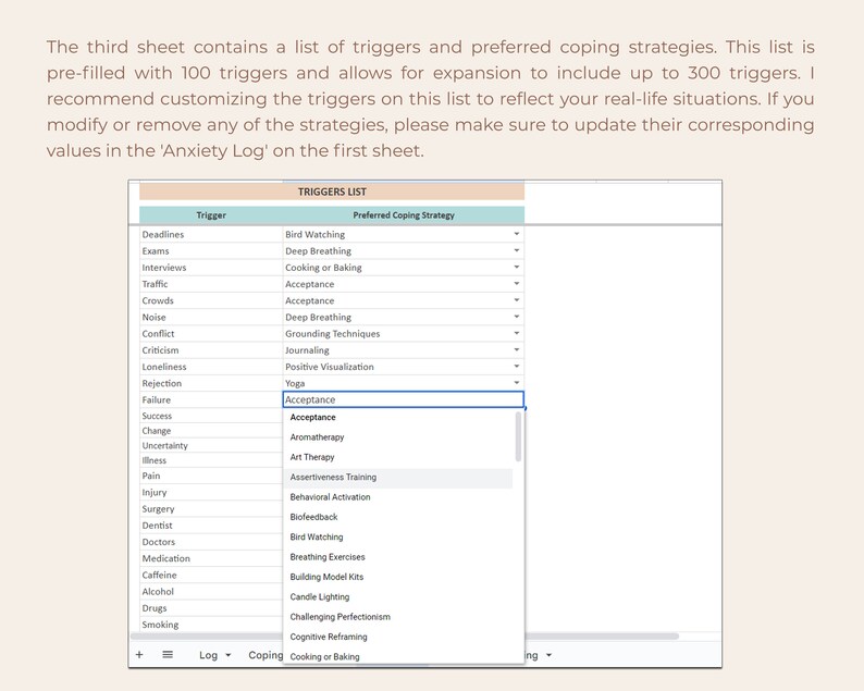 Anxiety Worksheets,anxiety Tracker, CBT Anxiety Sheets, Therapist Aid ...