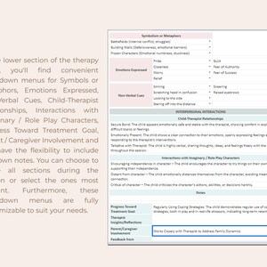Play Therapy Notes Template Session Documentation CCPT Progress Sheet ...