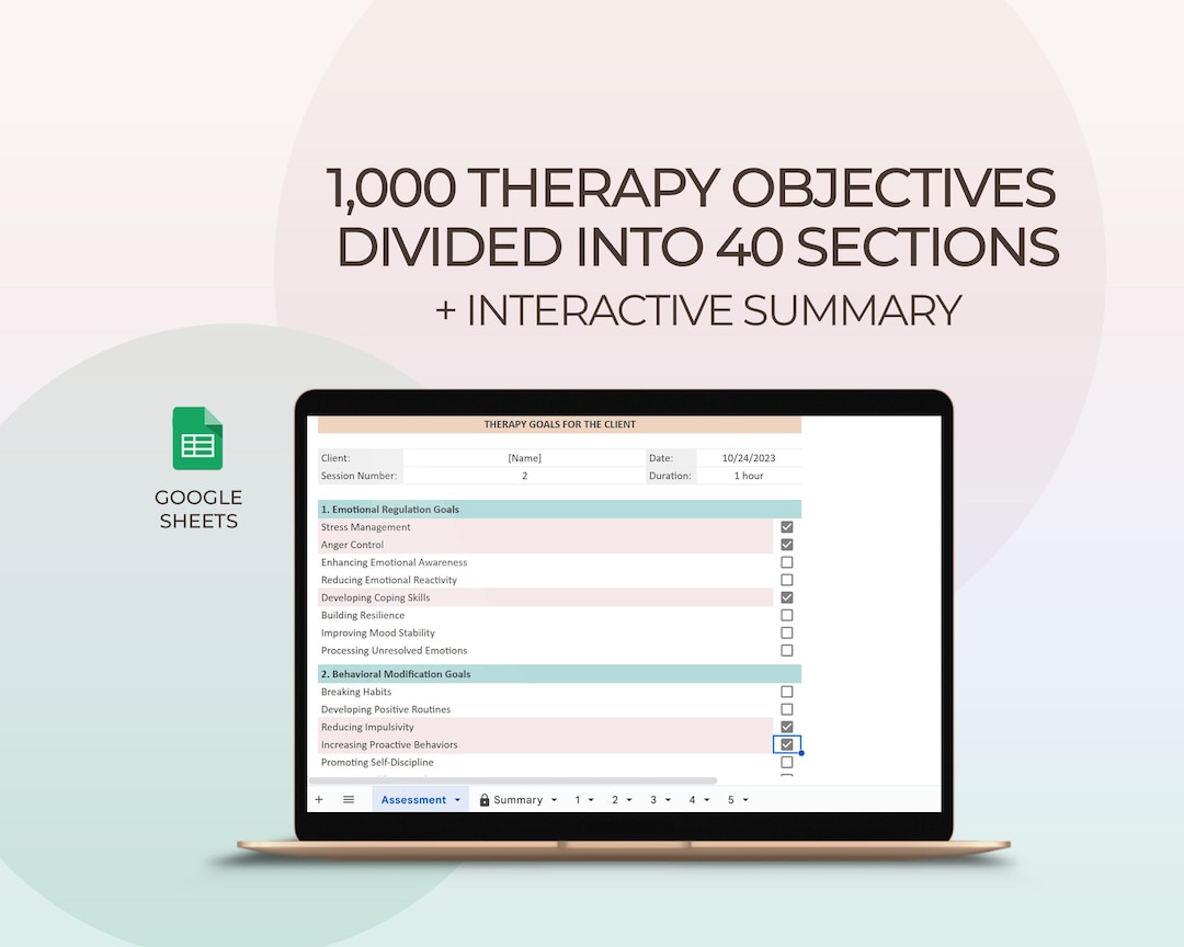 Therapy Goals Objectives Counseling Treatment Plan Therapy Session ...