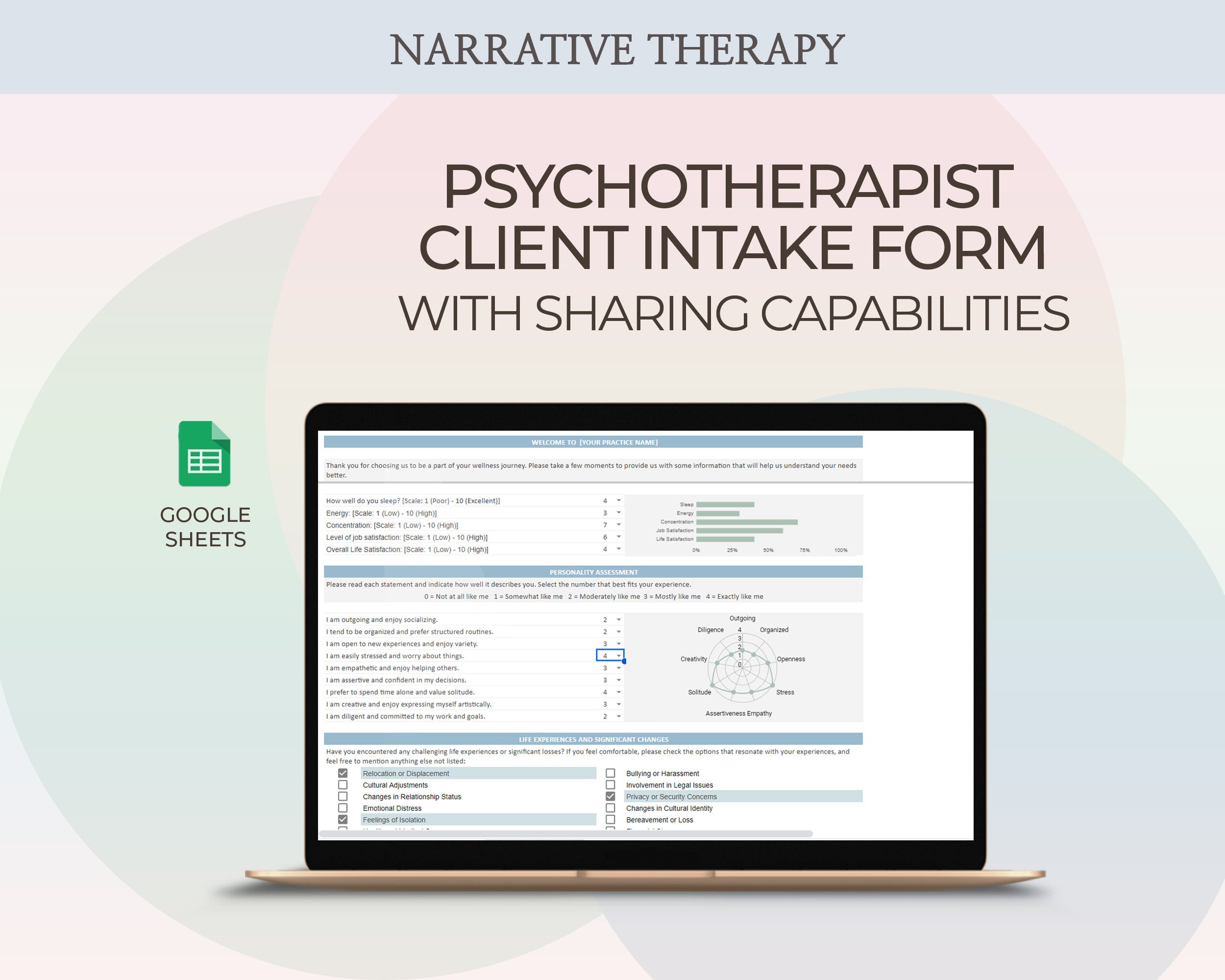 Therapist Client Intake Form Client Intake Form - Etsy