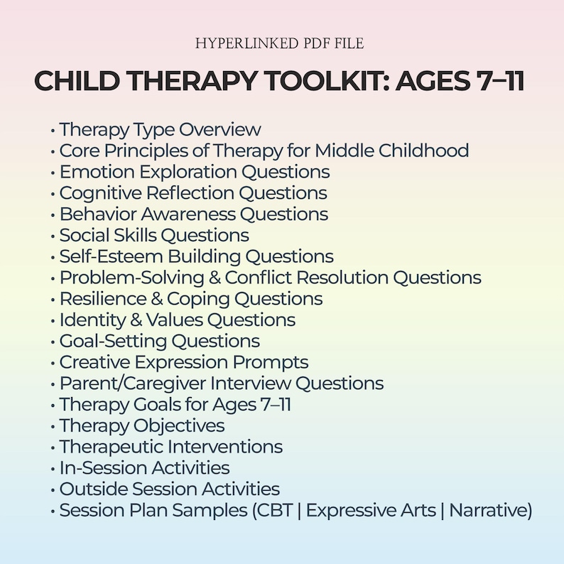 Child Therapy Guide, CBT for Kids, SEL Activities,emotional Learning ...