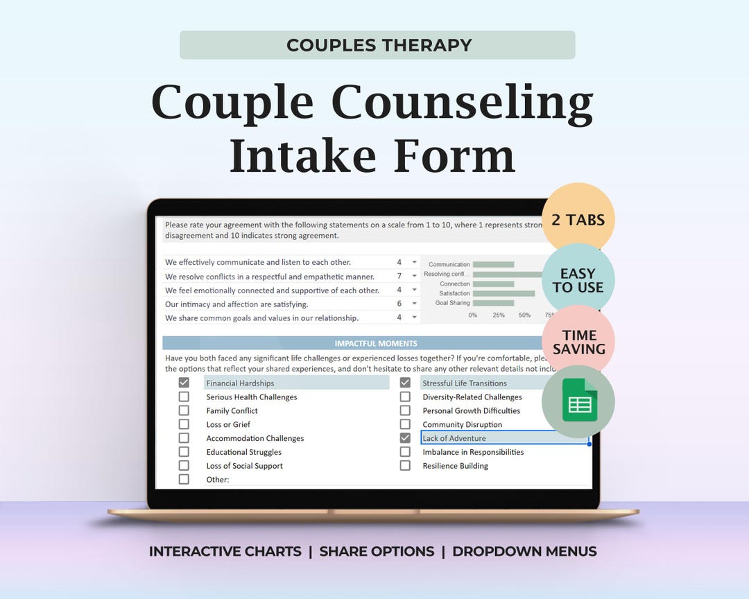 Couples Therapy Intake Template Google Sheets Positive Psychology ...