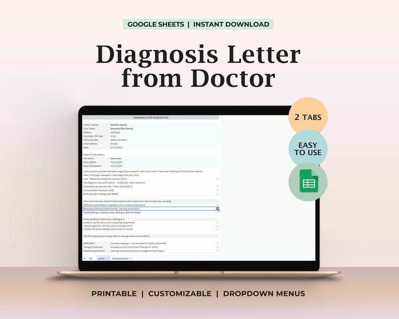 Diagnosis Letter From Doctor, Doctors Letter, Diagnosis Letter, Doctors ...