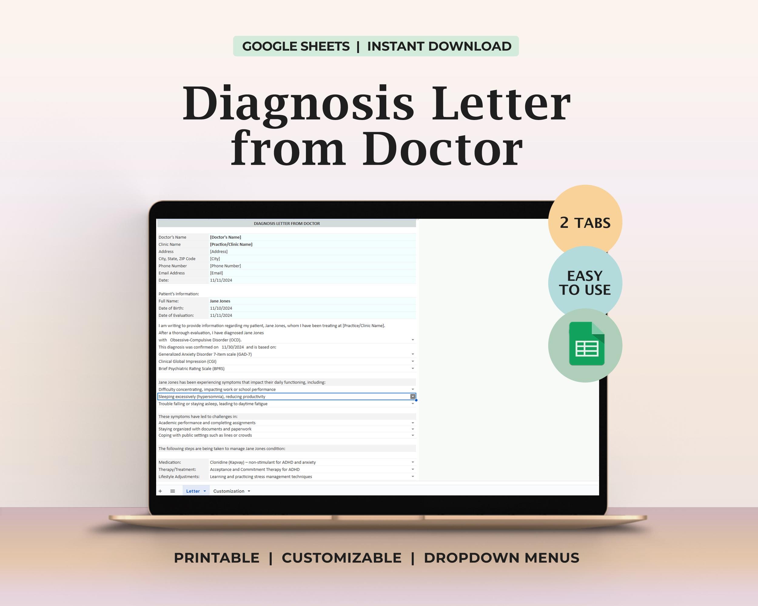 Diagnosis Letter From Doctor, Doctors Letter, Diagnosis Letter, Doctors ...