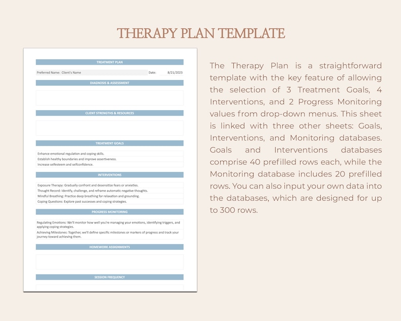 Psychotherapist Planner Spreadsheet, Psychologist Notes, Psychology ...