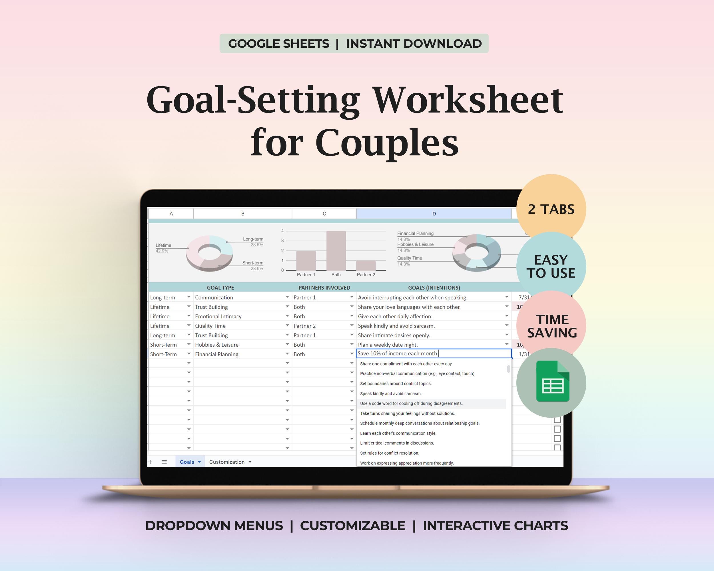 Couples Goal Setting, Relationship Goals, Shared Goals Planner, Couples ...