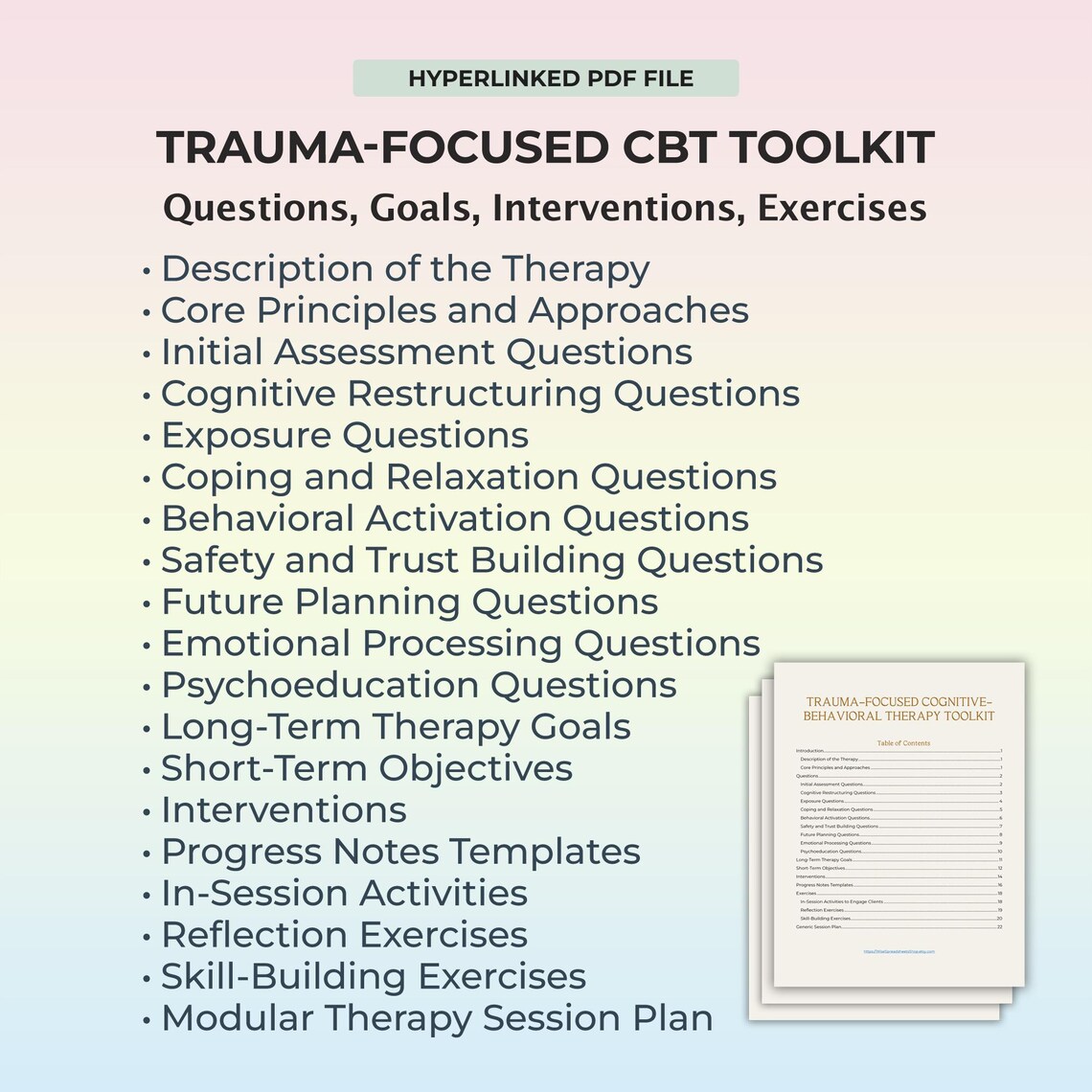 Trauma-focused Therapy Questions TF CBT Interventions Goals Psychology ...