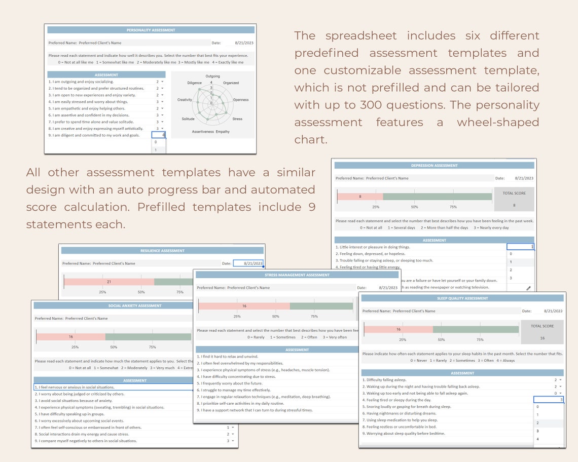 Psychotherapist Planner Spreadsheet, Psychologist Notes, Psychology ...