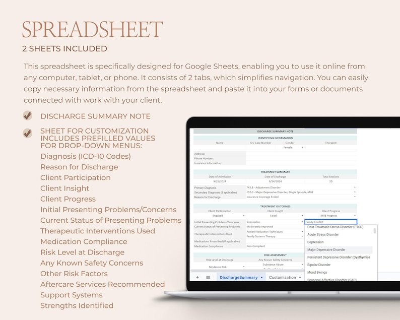 Therapist Discharge Note, Discharge Summary Note, Therapist Templates ...