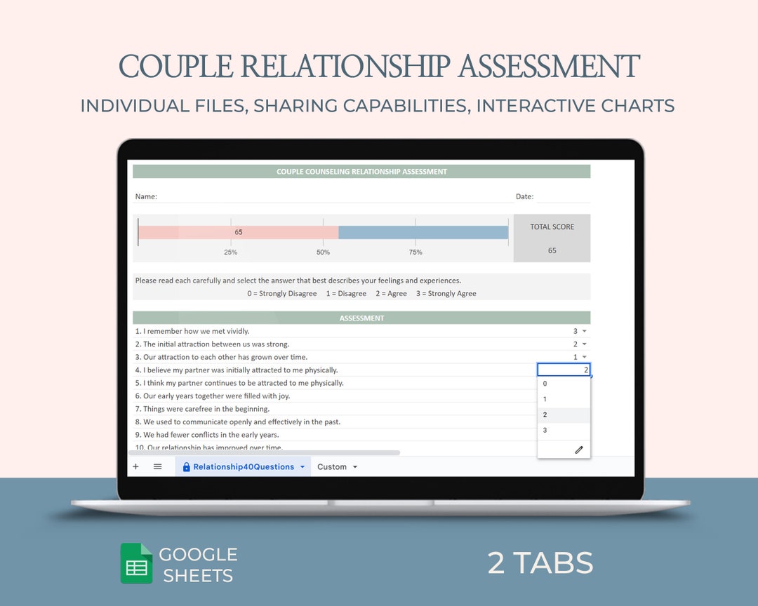 Couples Counseling Relationship Assessment Template for ...