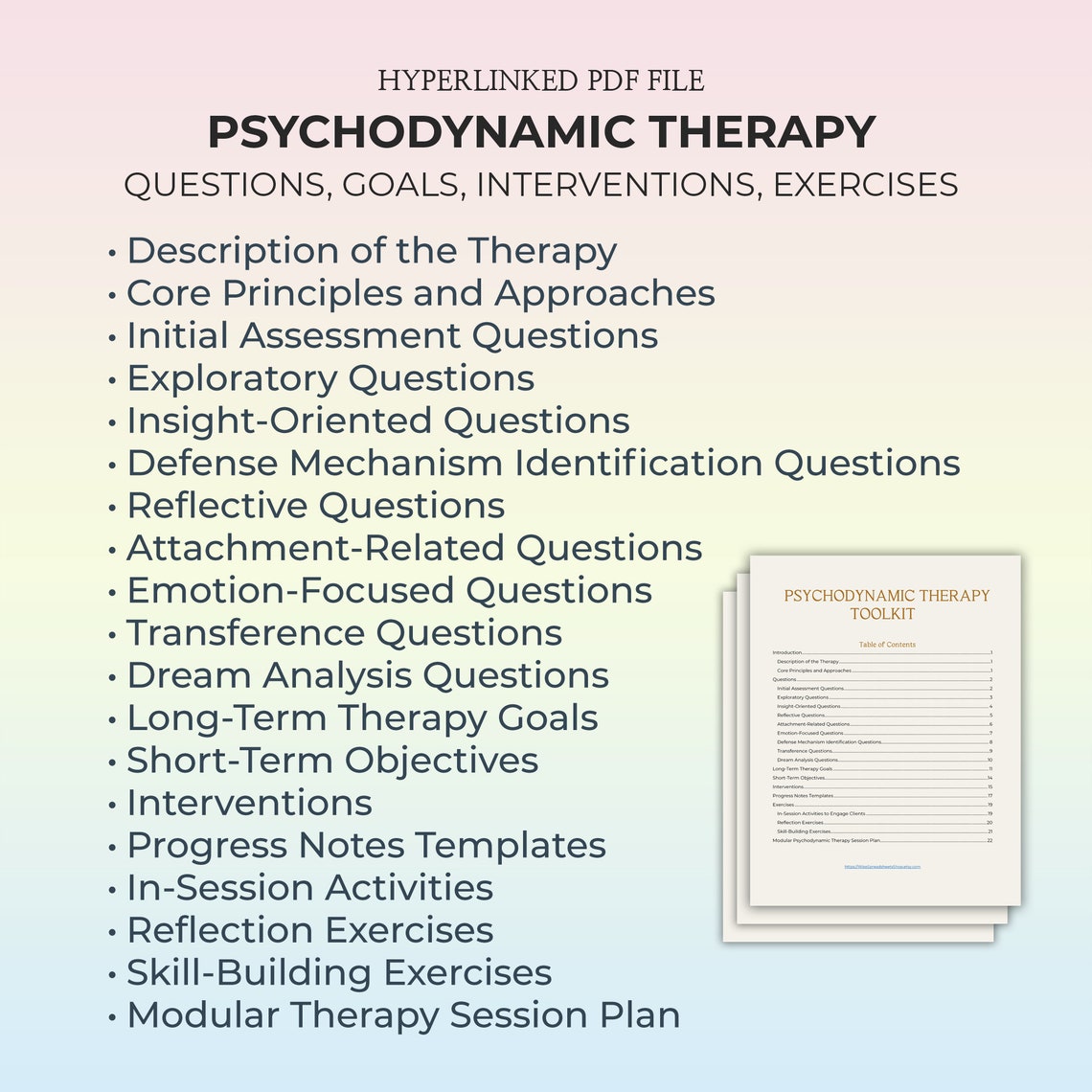 Psychodynamic Therapy Questions, Psychodynamic Psychotherapy Guide ...