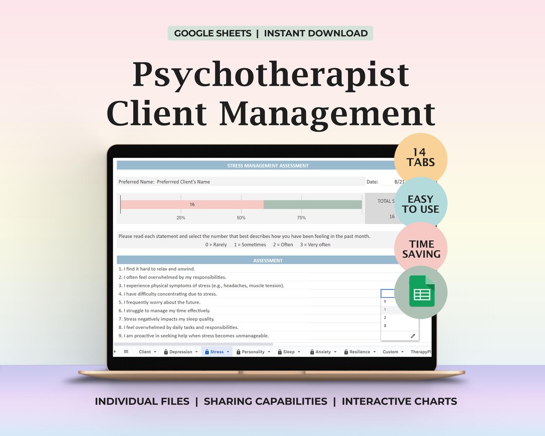 Psychotherapist Planner Spreadsheet, Psychologist Notes, Psychology ...