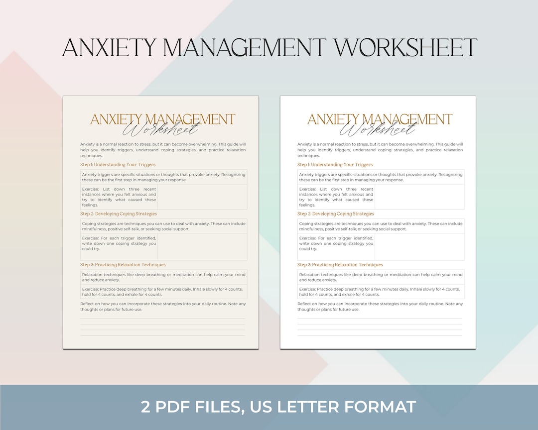 Anxiety Worksheet, Mental Health Tool, Therapy Worksheet, Coping ...