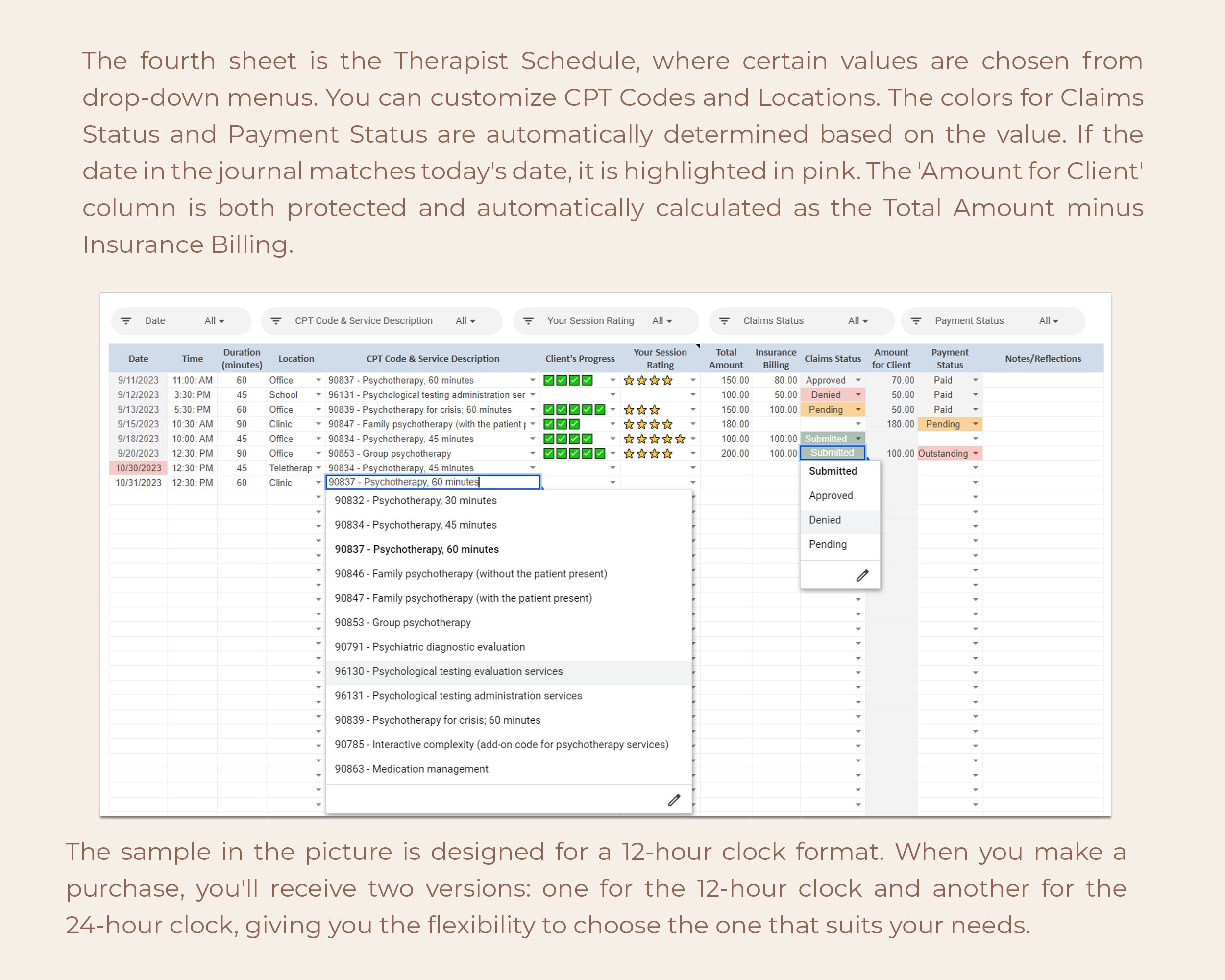 Therapy Caseload Planner, Psychology Planner, Therapy Template ...