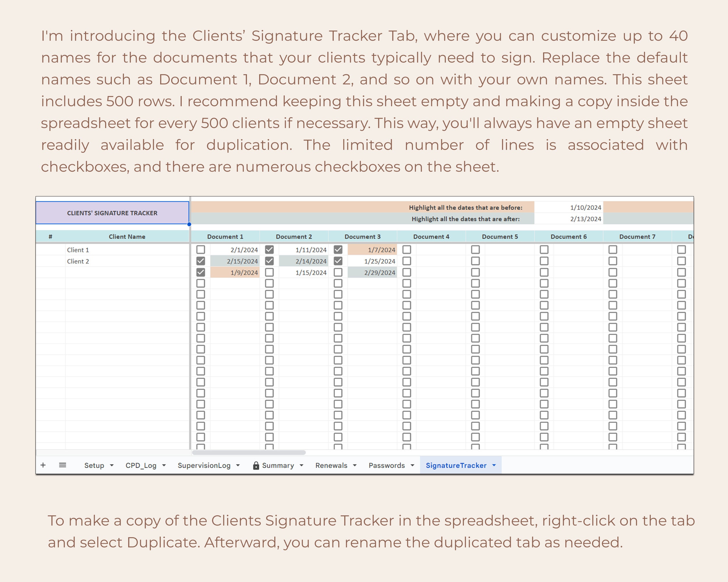 Cpd Log Clinical Supervision Log Template Therapist Planner Clinical