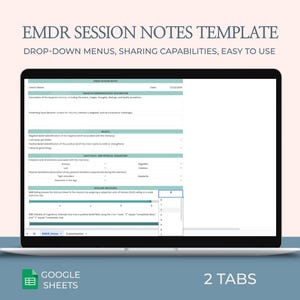 EMDR Session Notes Template, Eye Movement Desensitization and ...