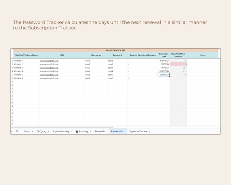CPD Log, Clinical Supervision Log Template, Therapist Planner, Clinical ...