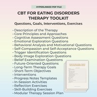 Eating Disorder Recovery Workbook Journal ED Therapy Worksheets Body ...