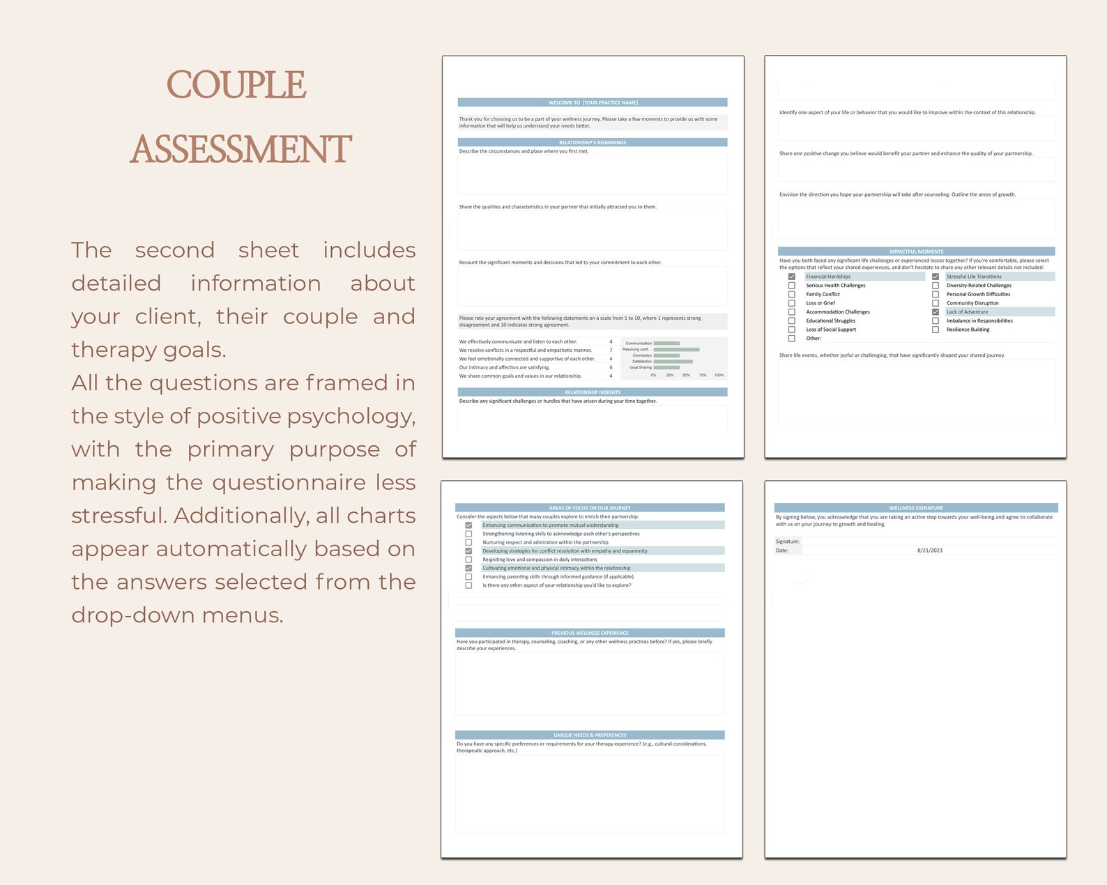 Marriage Counseling Forms, Couples Therapy Intake Form, Couples ...
