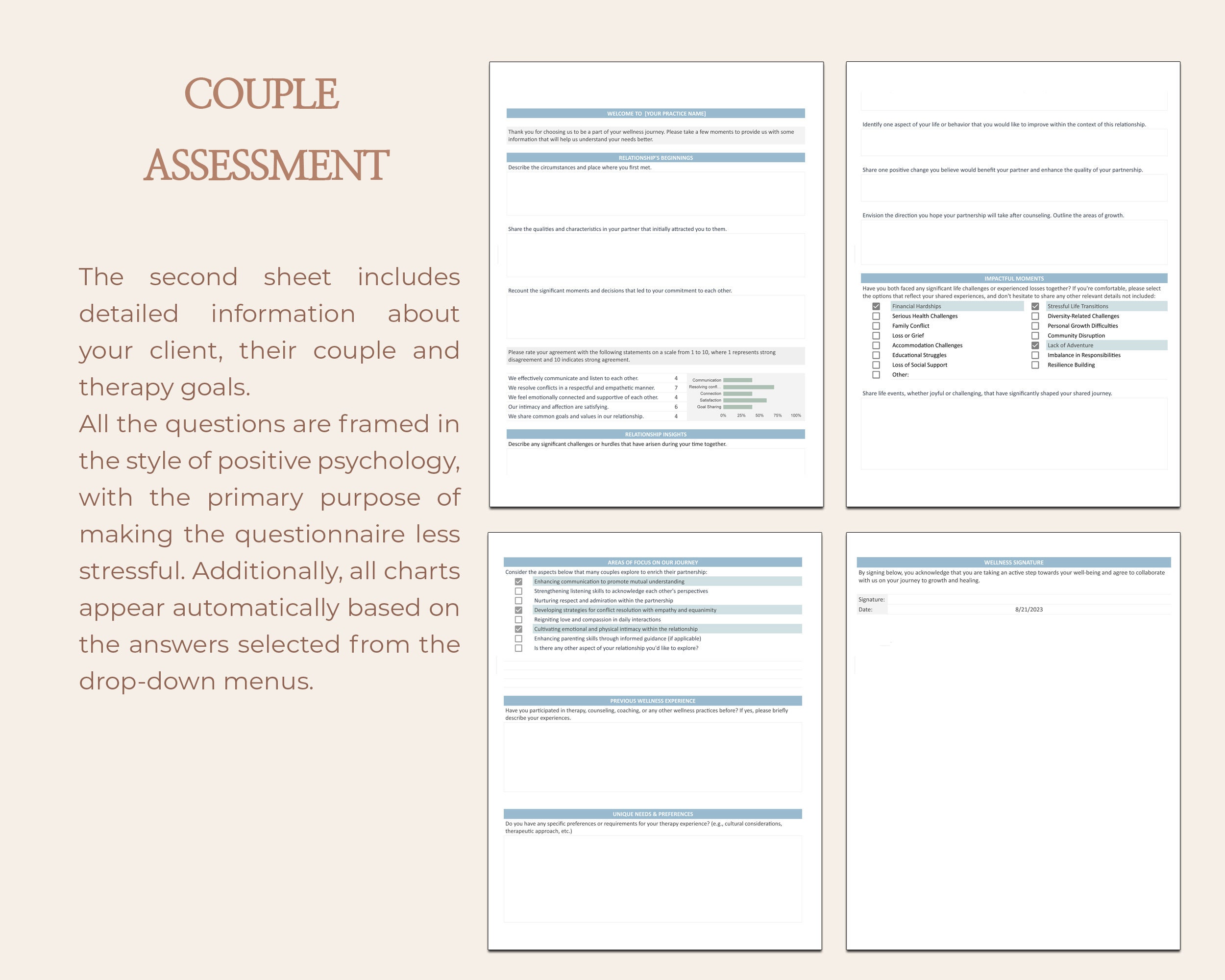 Marriage Counseling Forms, Couples Therapy Intake Form, Couples ...