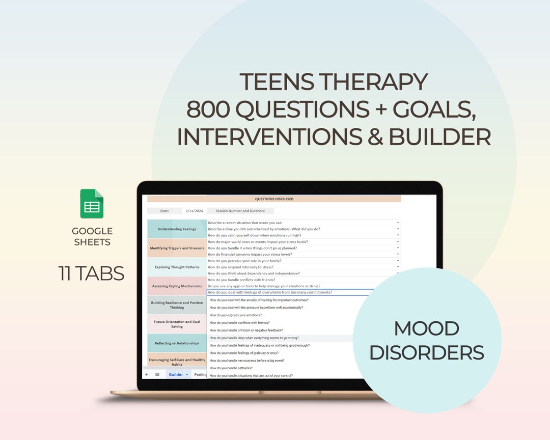 Teens Therapy Questions Interventions Goals Depression Bipolar ...