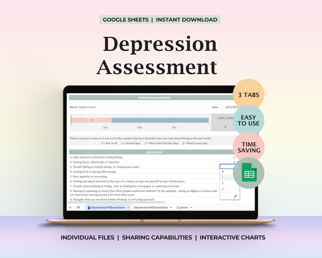 Depression Assessment Template for Therapists Conducting Clinical ...