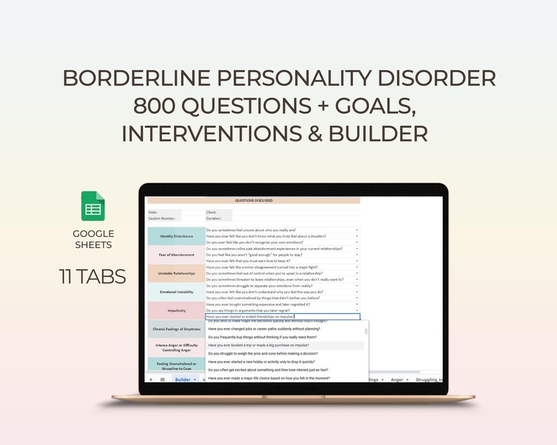 Borderline Personality Disorder Therapy Questions BPD Goals Treatment ...