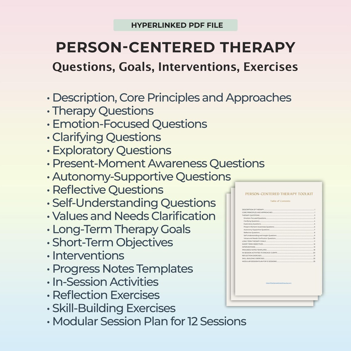 Person-centered Therapy Questions Intervention Prompts for Self ...