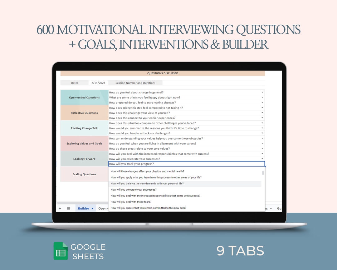 Motivational Interviewing Therapy Questions MI Techniques Goals ...