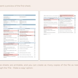 Social Work Need Assessment, Social Worker Form, Documents for Social ...