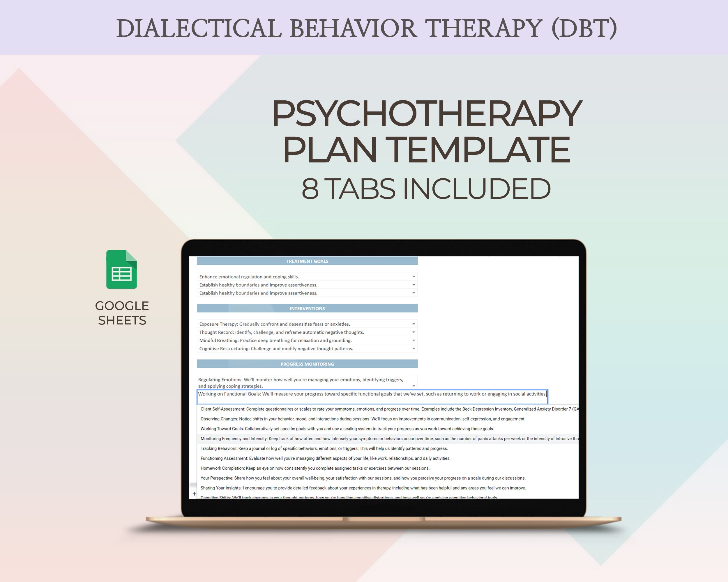 Treatment Plan Template, Dialectical Behavior Therapy, Goals ...