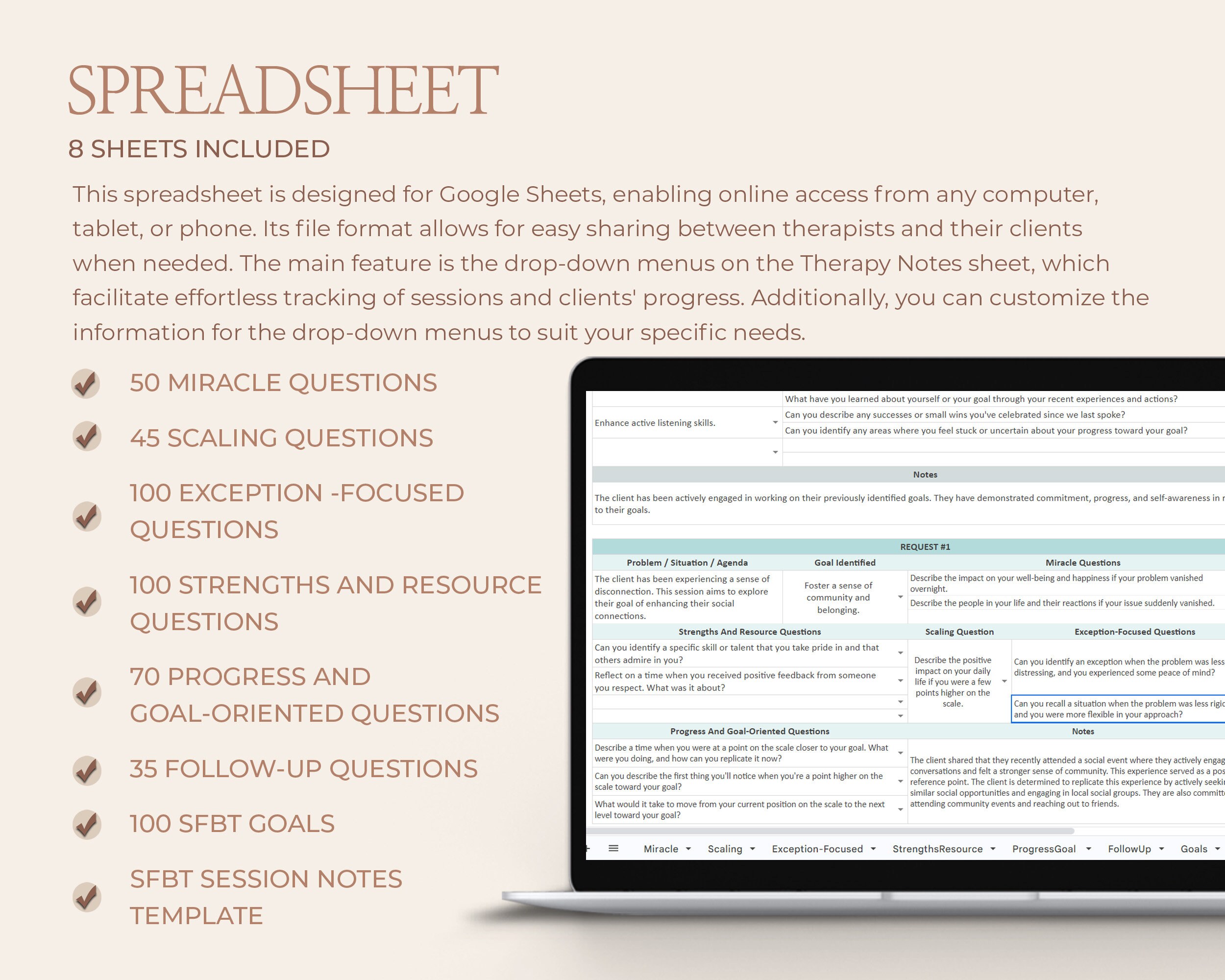 SFBT Therapy Notes Template, Solution-focused Brief Therapy Session ...