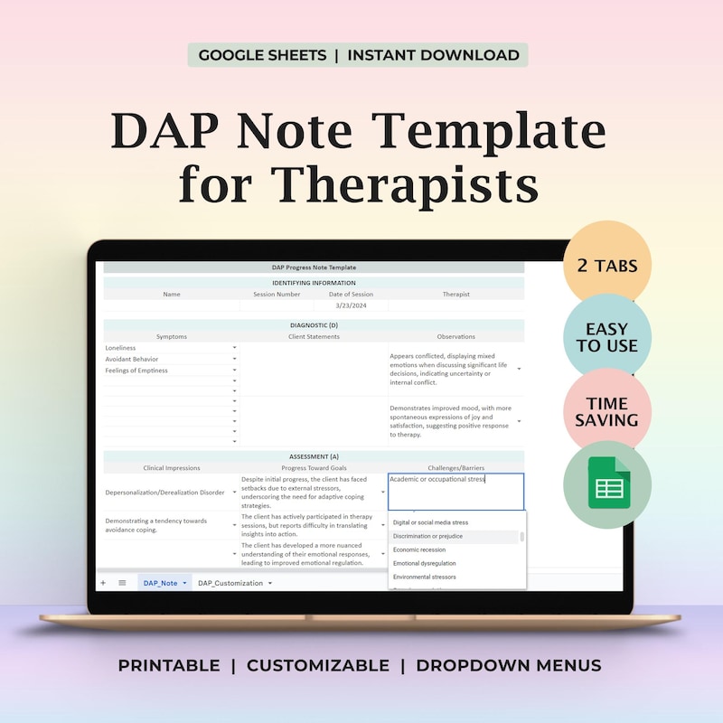 Dap Note Templates - Etsy
