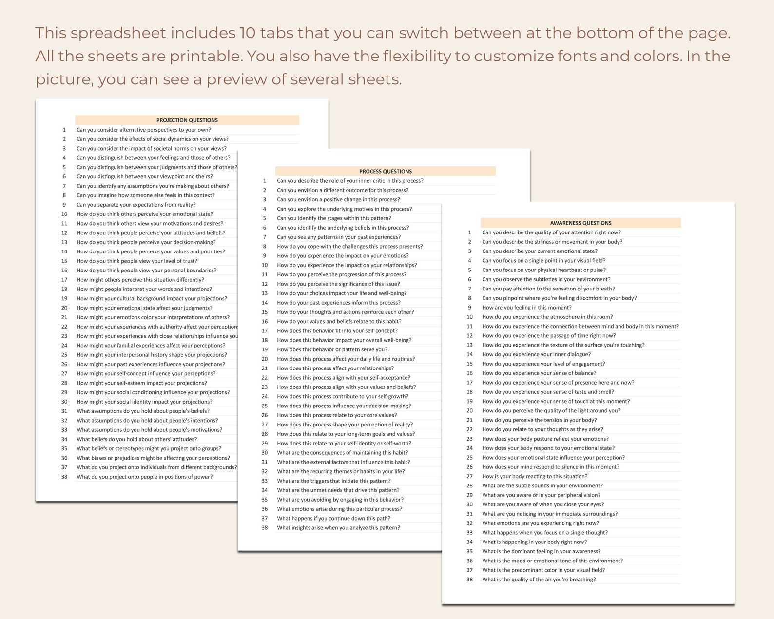 Gestalt Therapy Questions Goals Interventions Worksheets Therapy ...